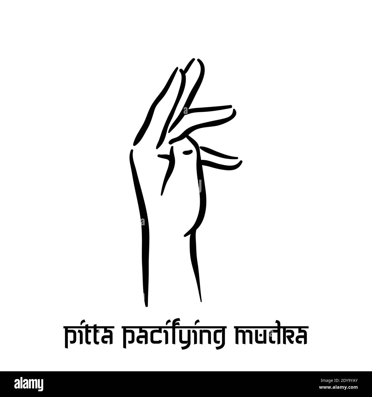 Pitta pacifying mudra. Hand spirituality hindu yoga of fingers gesture ...