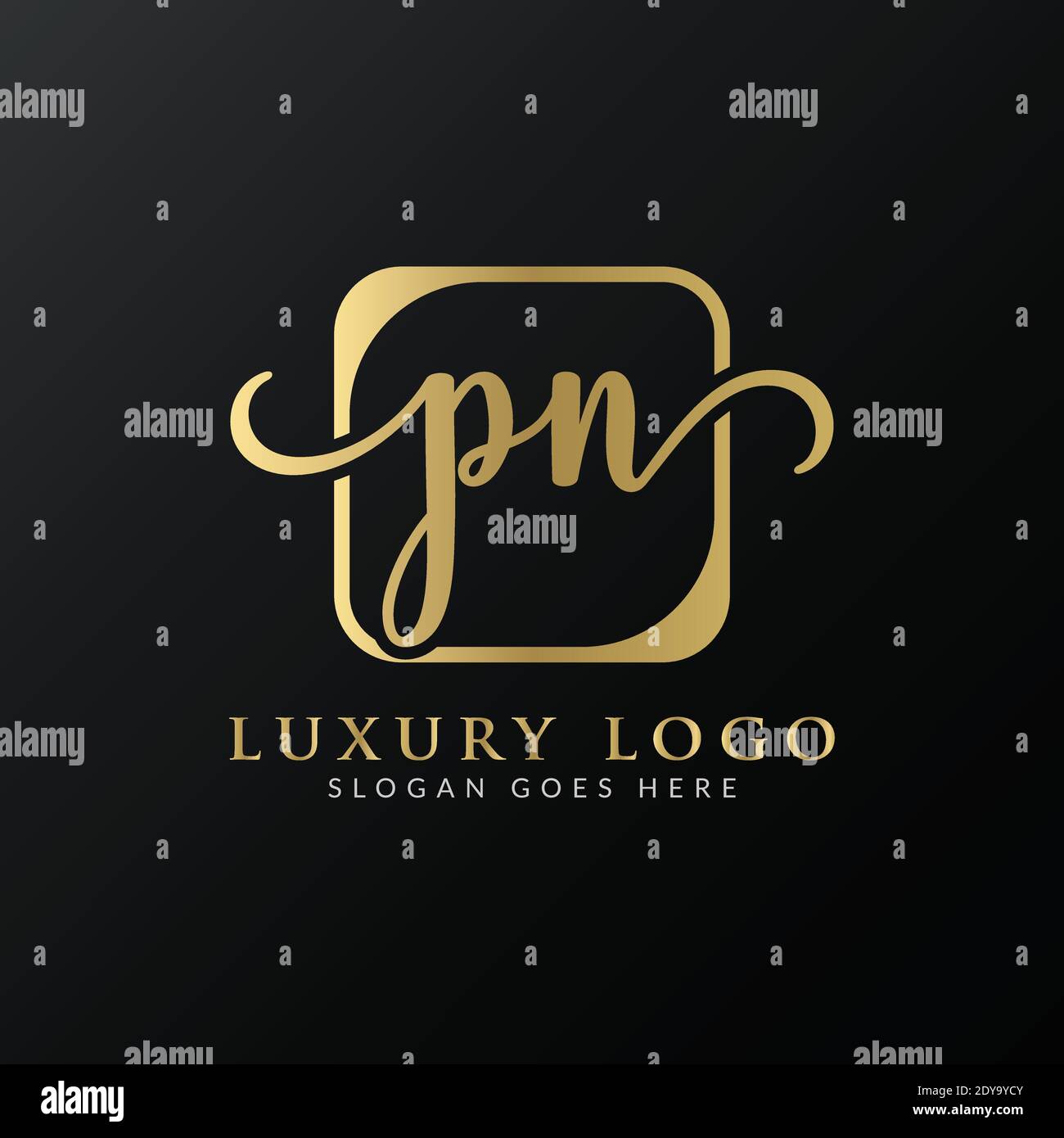 Initial PN Letter Logo Design Modern Typography Vector Template ...