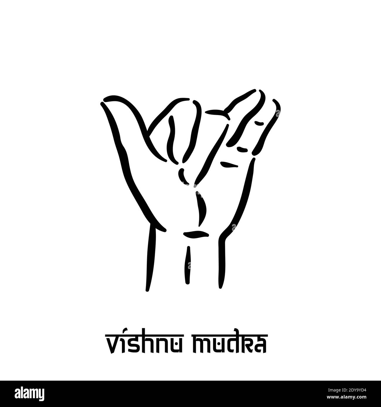 Vishnu mudra hand Cut Out Stock Images & Pictures - Alamy