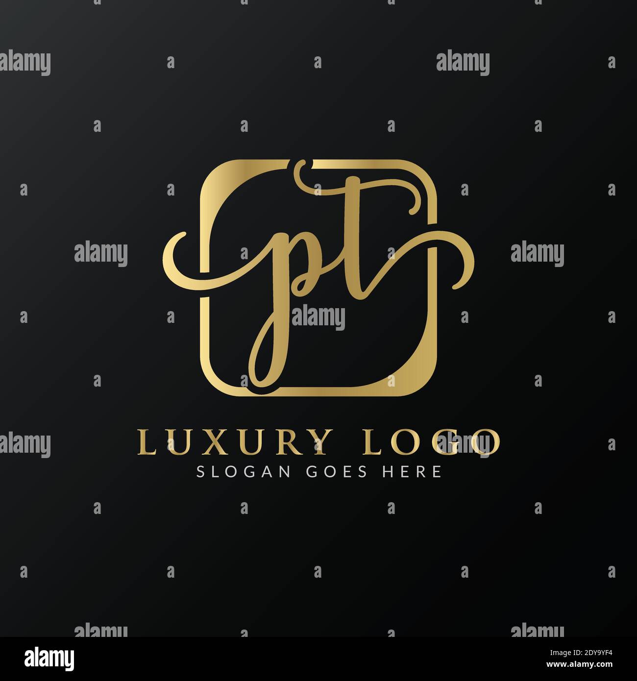 Initial PT Letter Logo Design Modern Typography Vector Template ...