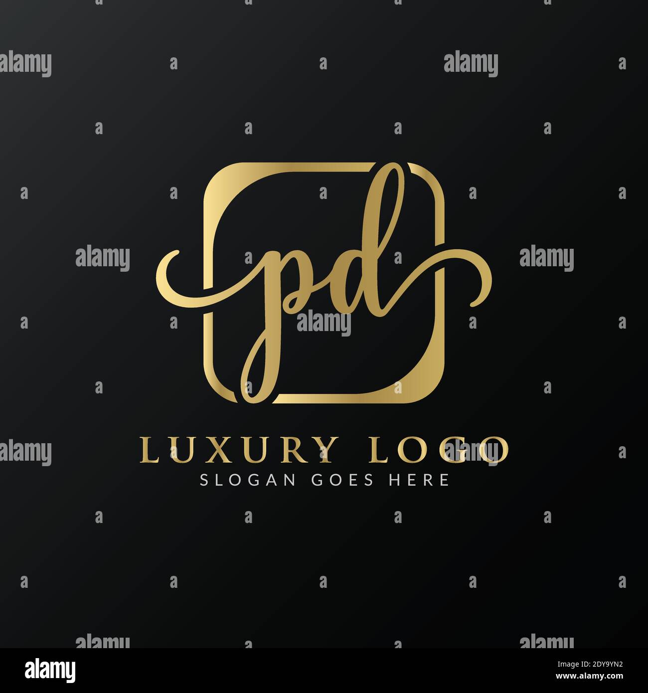 Initial PD Letter Logo Design Modern Typography Vector Template ...