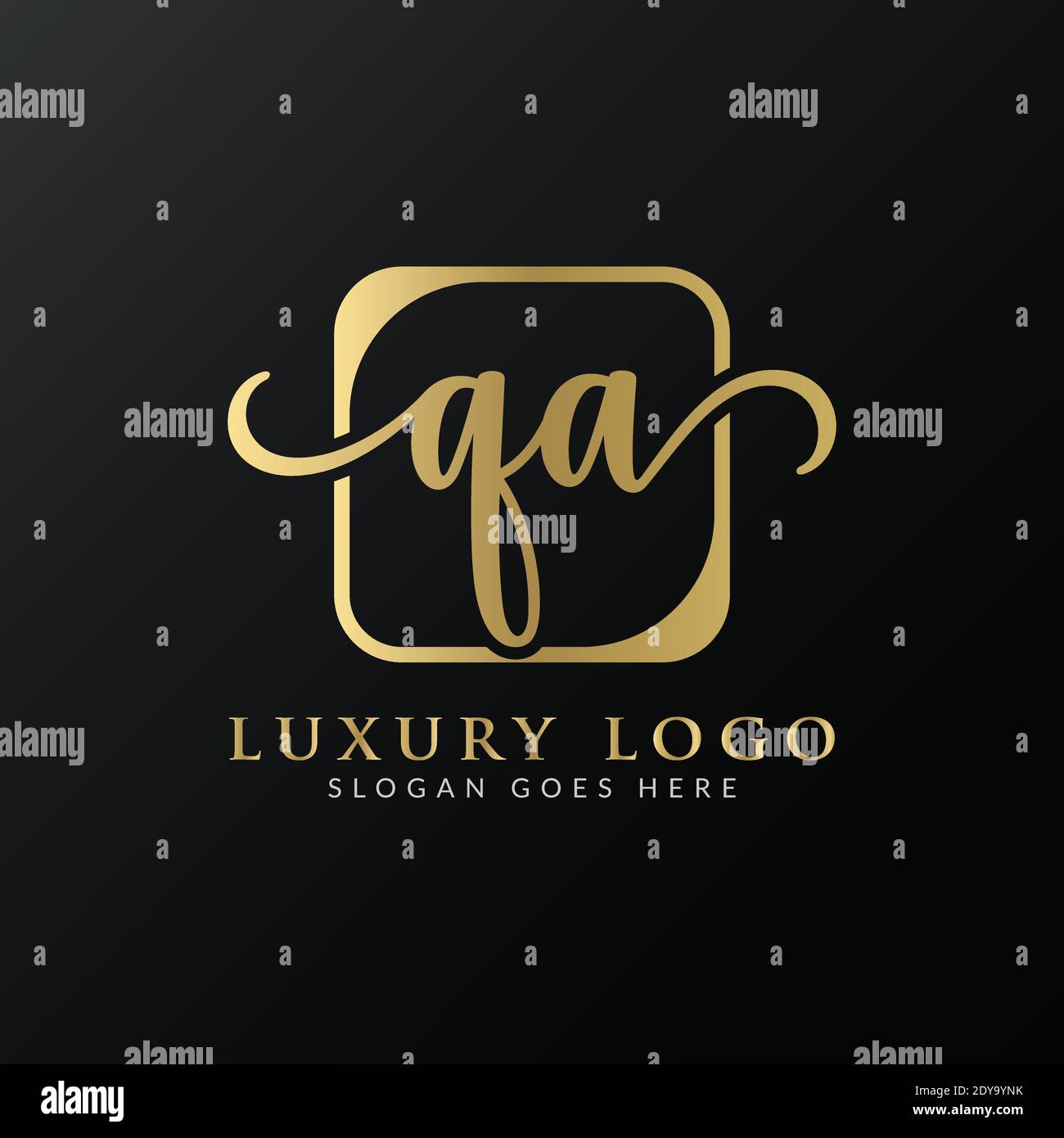 Initial Letter Qa Logo Design Vector Template Modern Luxury Qa Letter