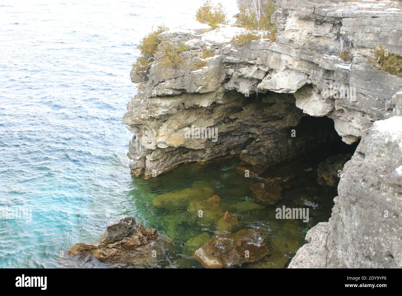 The grotto cave in tobermory ontario where people swim Stock Photo - Alamy