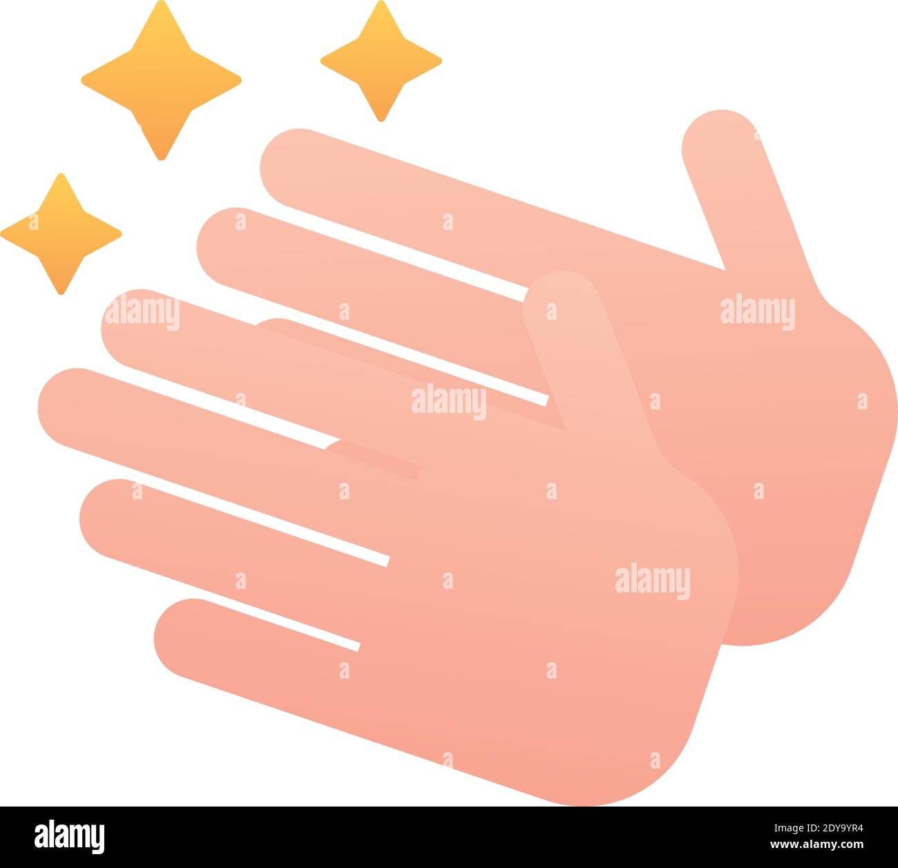 hands clean with bright shine line style icon vector illustration ...
