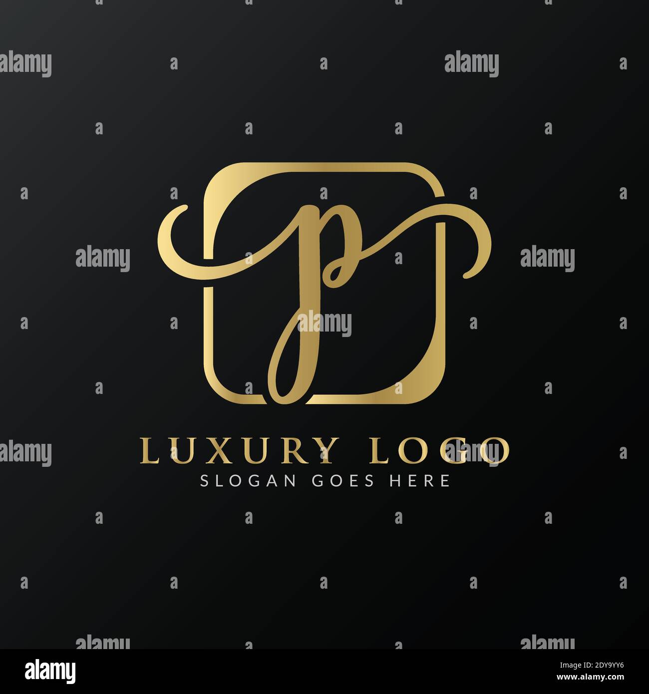 Initial P letter Logo Design vector Template. Abstract Luxury Letter P ...