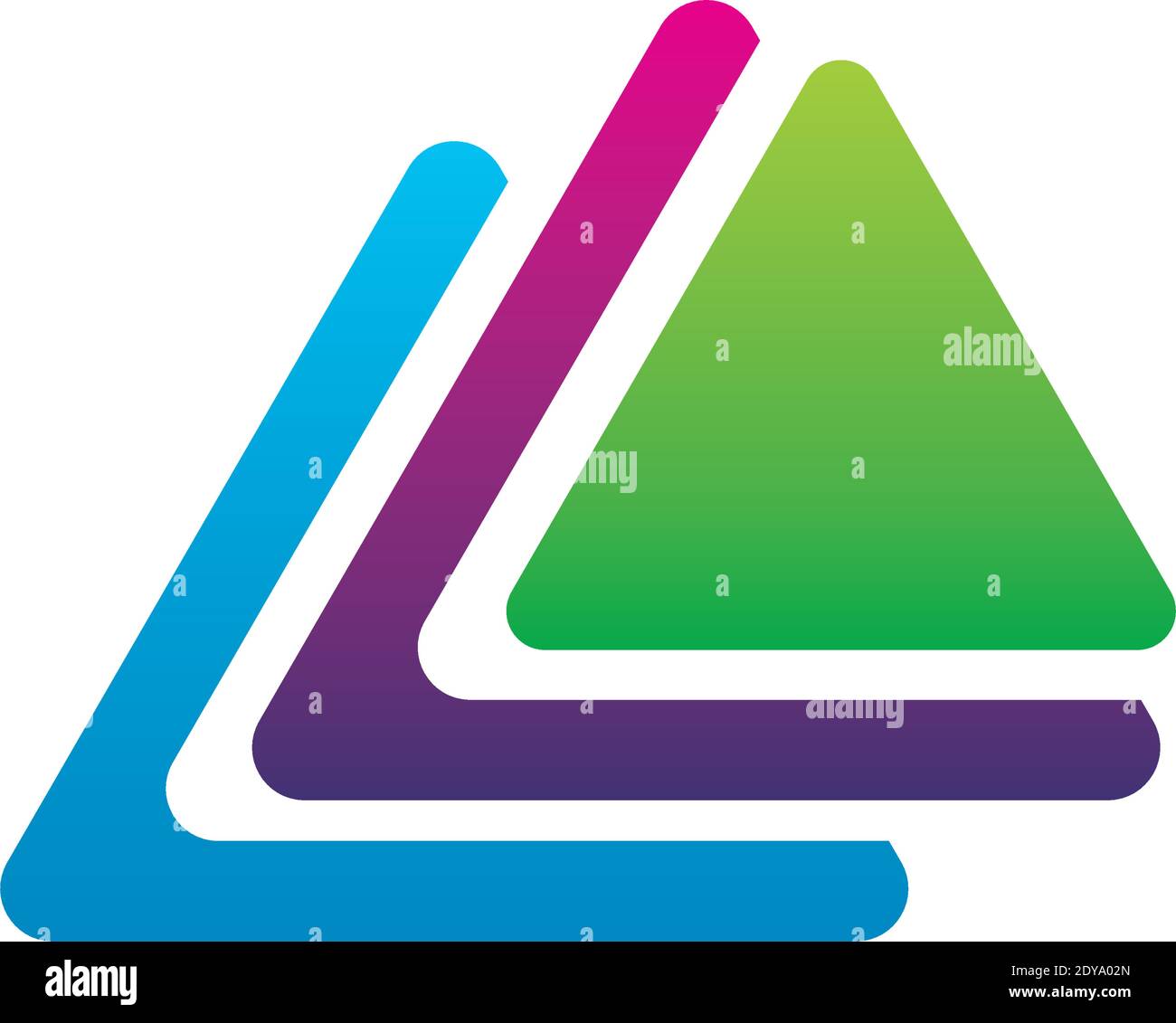 pile of triangles company logo colorful design icon vector illustration ...