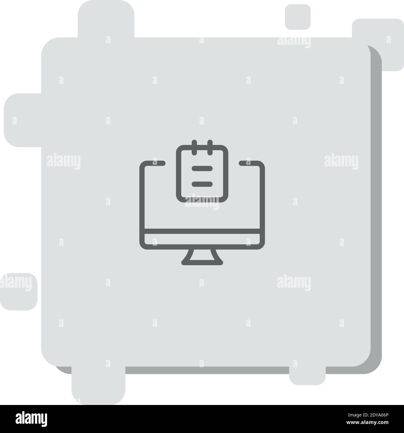 desktop computer vector icon modern simple vector illustration Stock ...