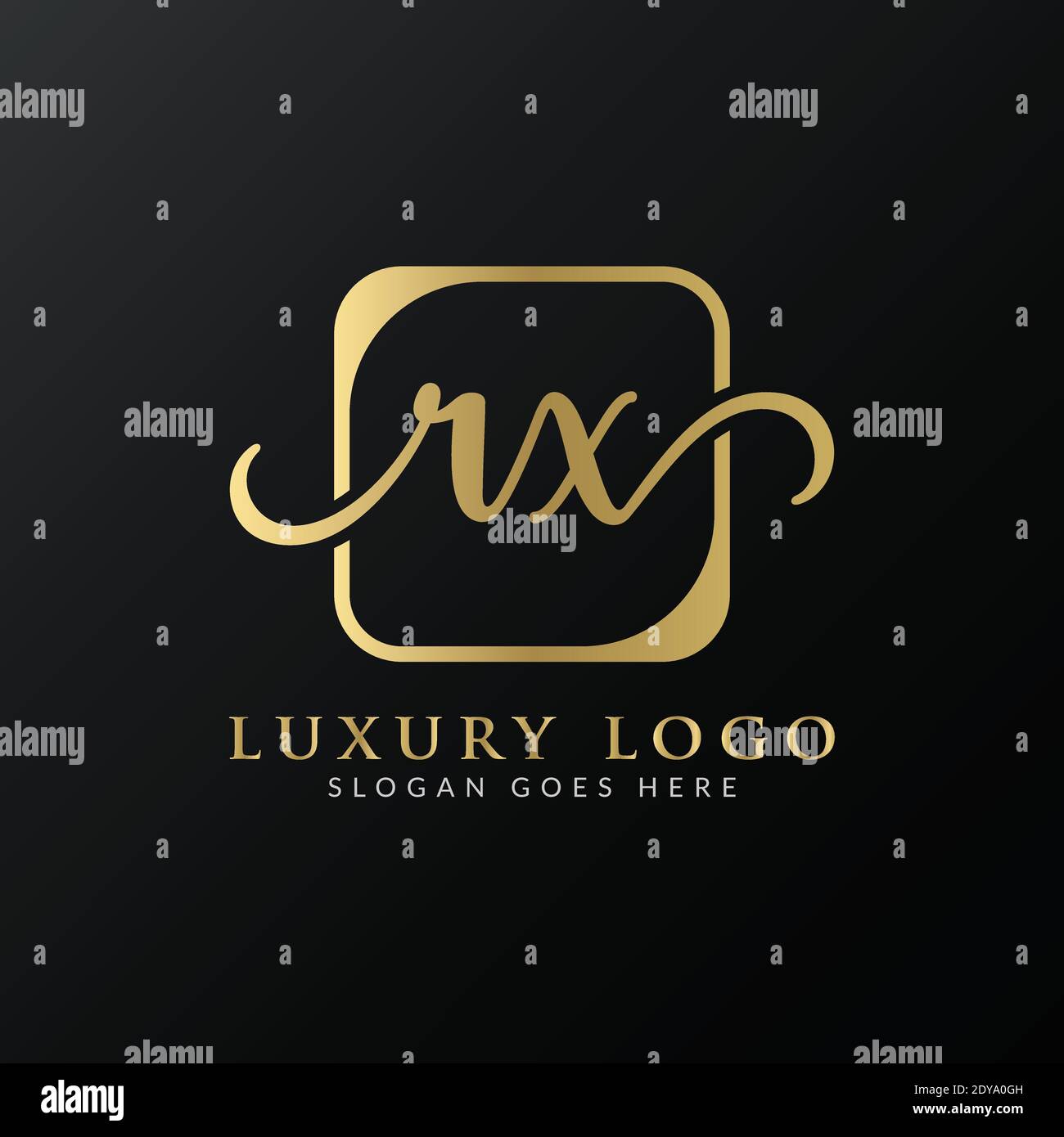 Initial rx letter Logo Design Modern Typography Vector Template ...