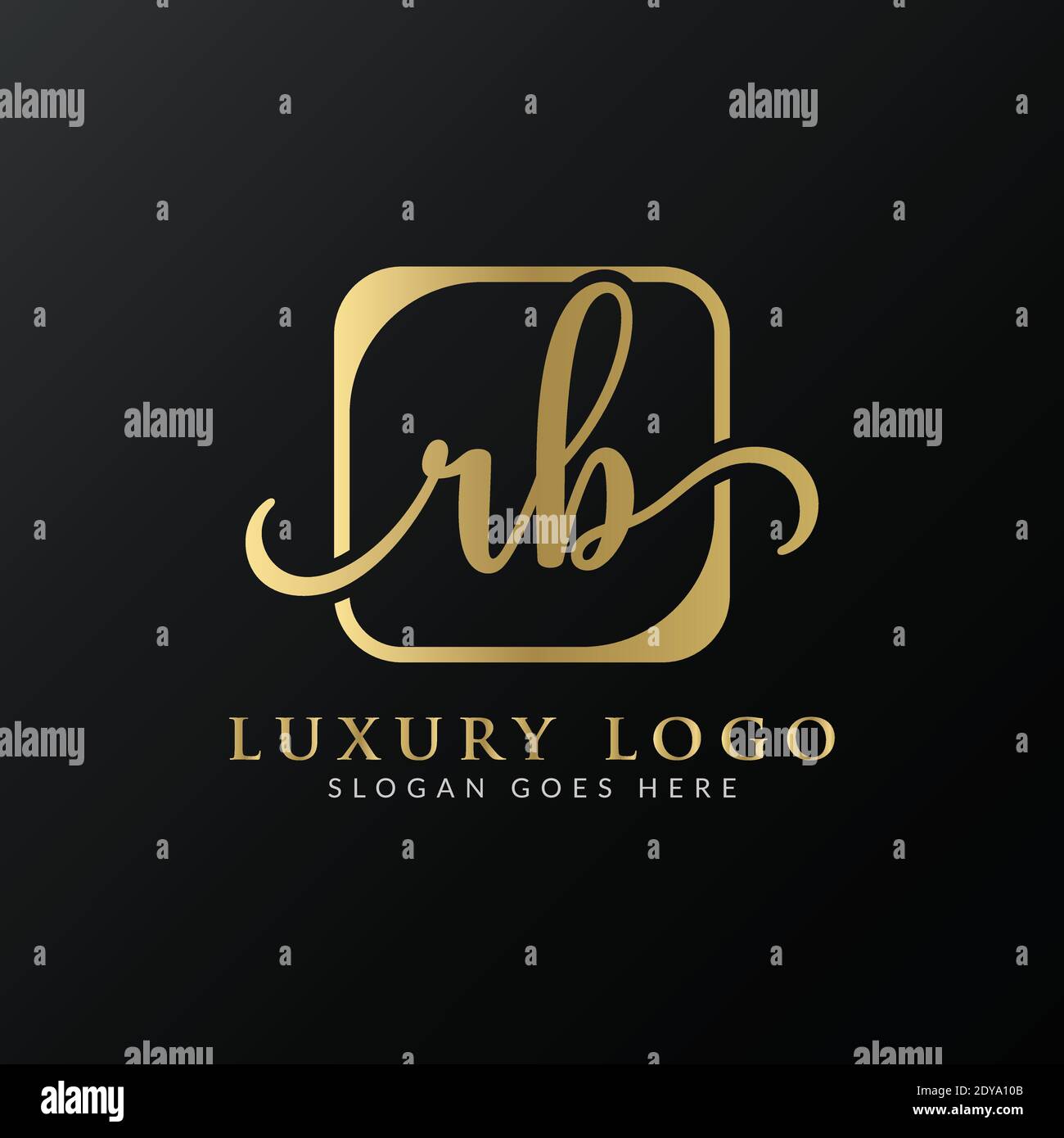 Initial rb letter Logo Design Modern Typography Vector Template. Creative Luxury letter rb logo ...