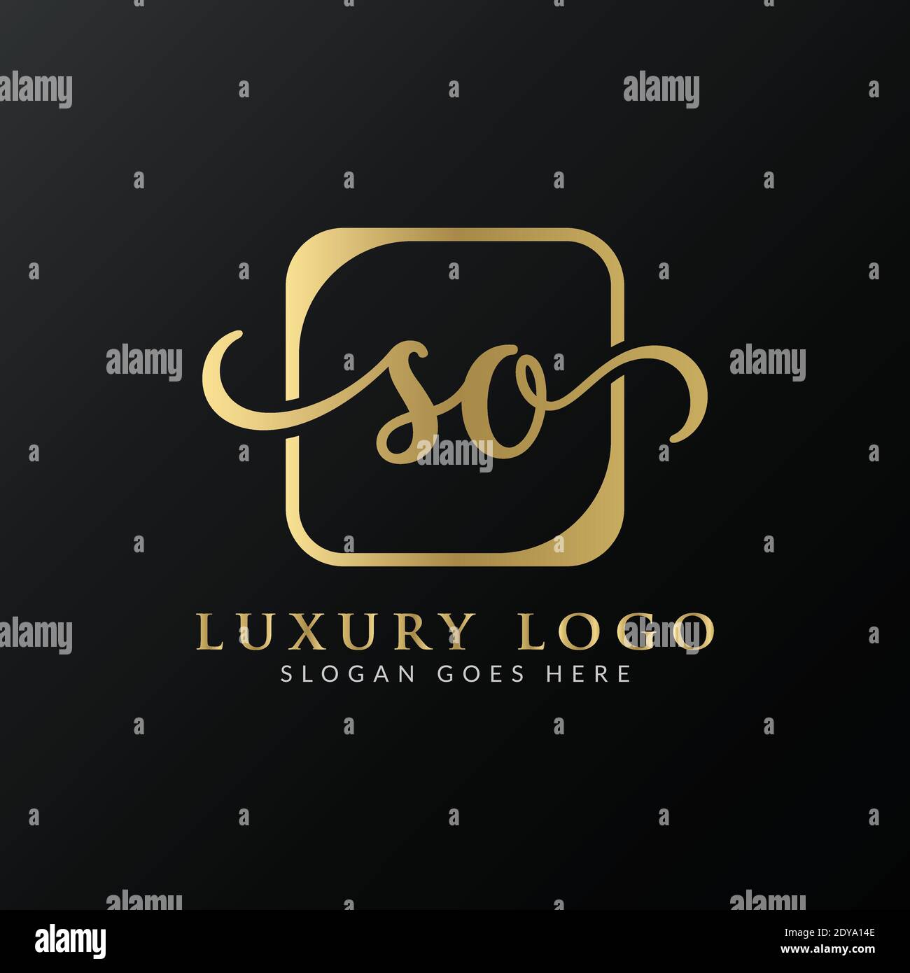 Initial SO letter Logo Design vector Template. Abstract Luxury Letter ...