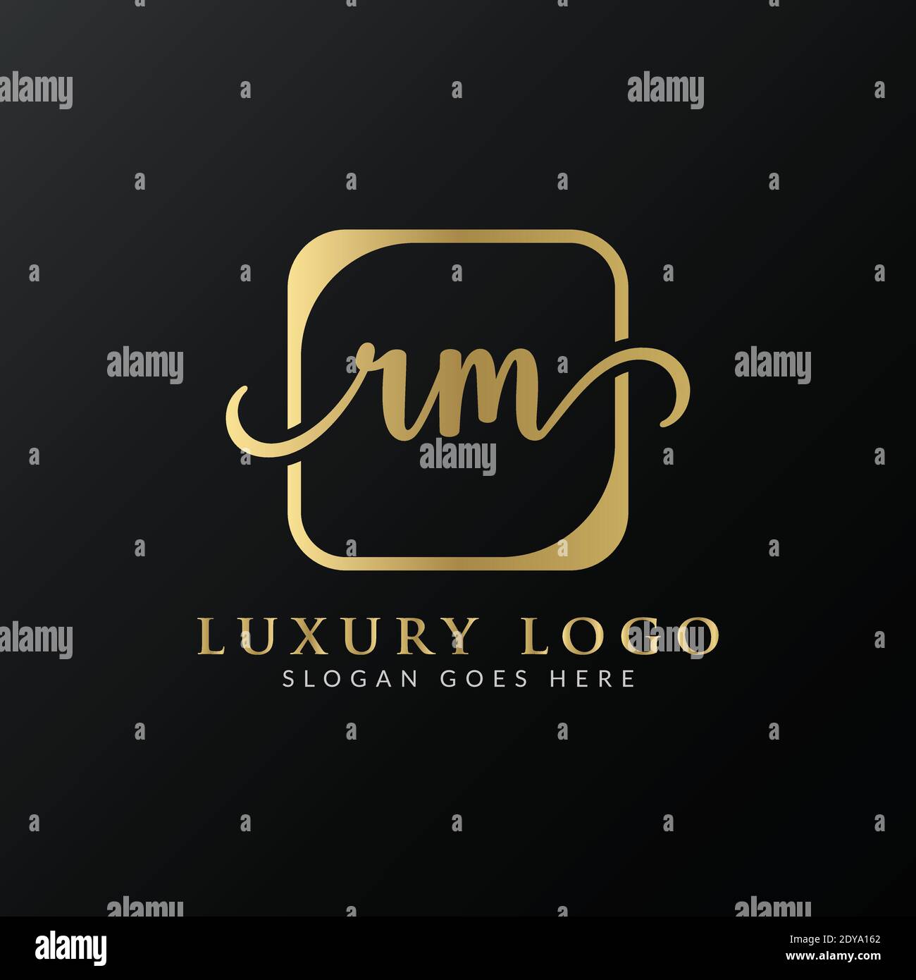 Initial rm letter Logo Design Modern Typography Vector Template ...