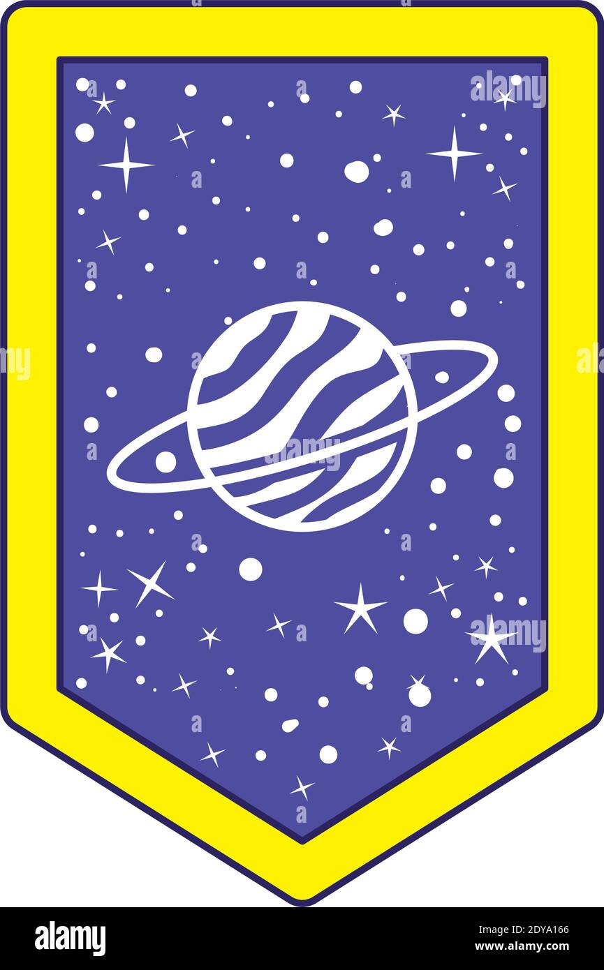 emblem with saturn on it Stock Vector Image & Art - Alamy