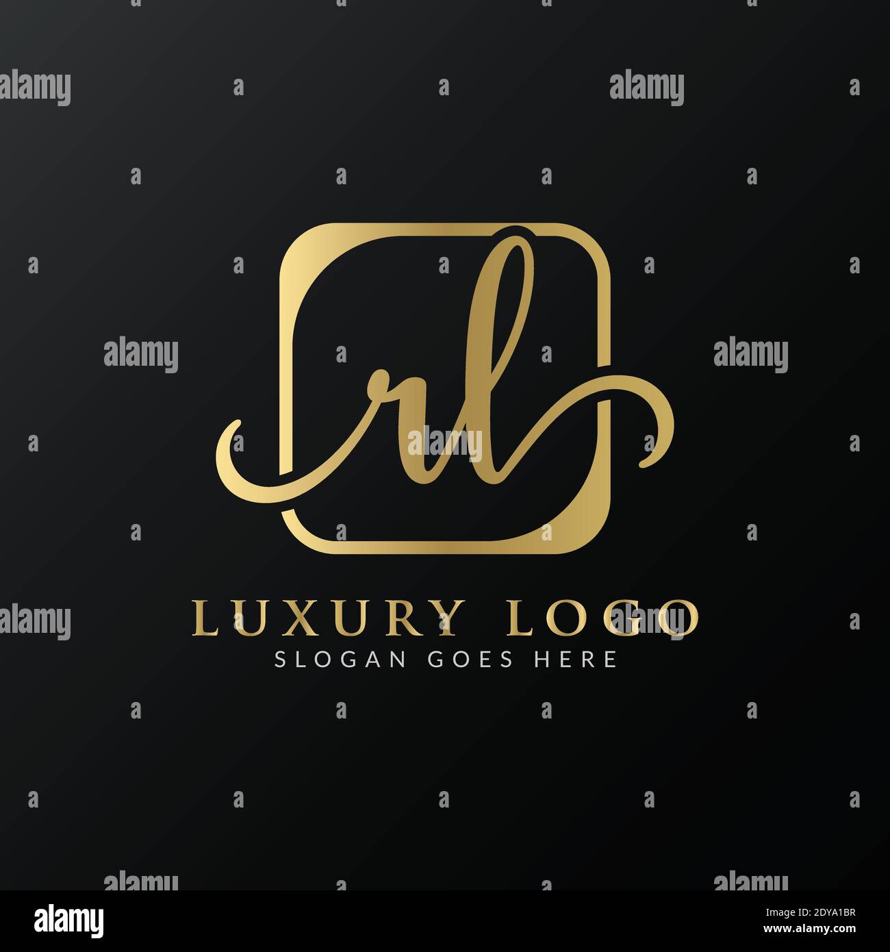 Initial rl letter Logo Design Modern Typography Vector Template ...