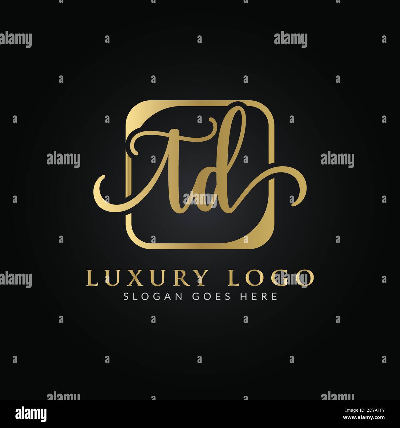 Initial TD letter Logo Design vector Template. Abstract Luxury Letter ...