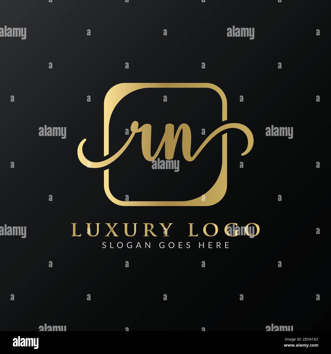 Initial rn letter Logo Design Modern Typography Vector Template ...