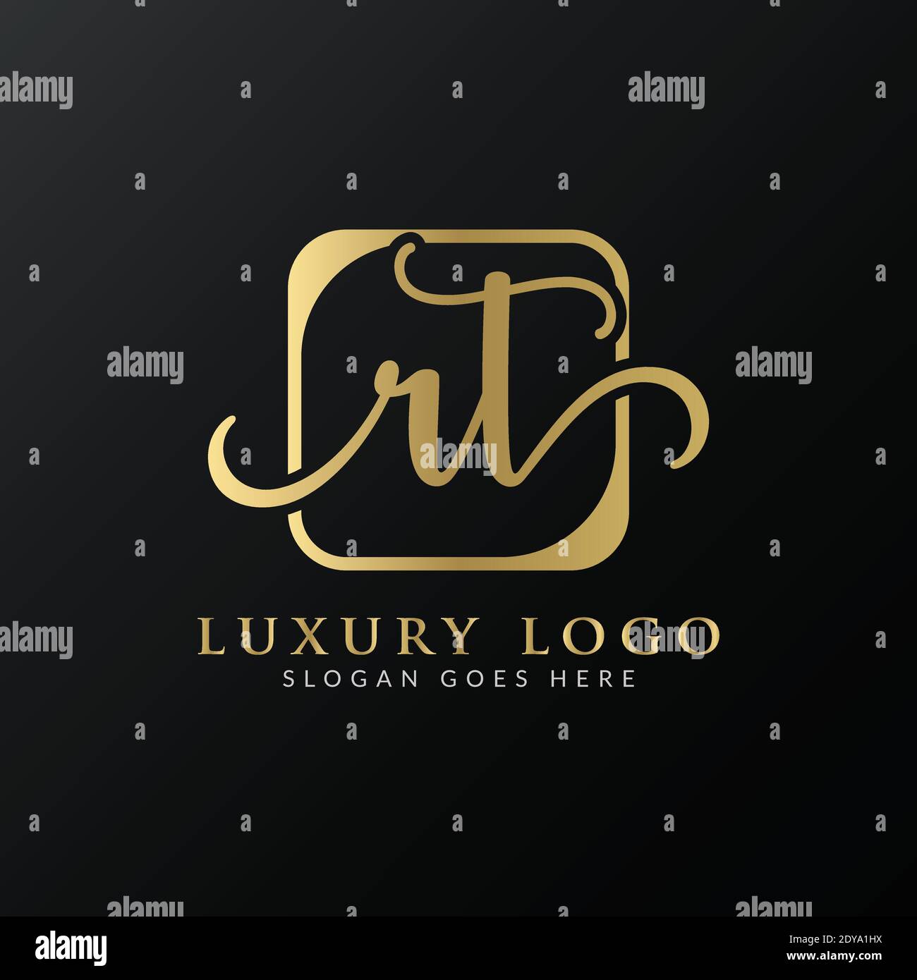 Initial rt letter Logo Design Modern Typography Vector Template ...