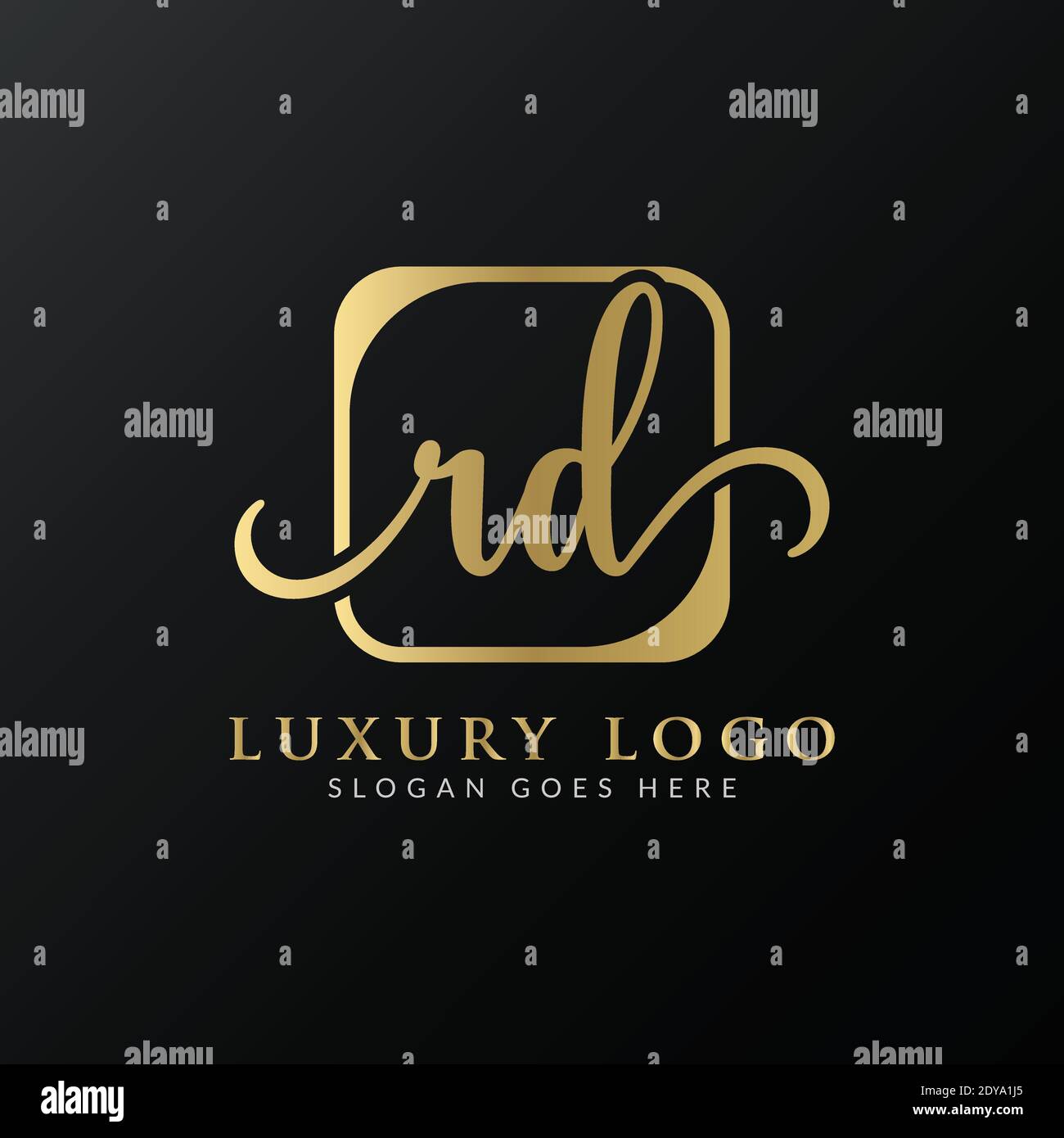 Initial rd letter Logo Design Modern Typography Vector Template ...