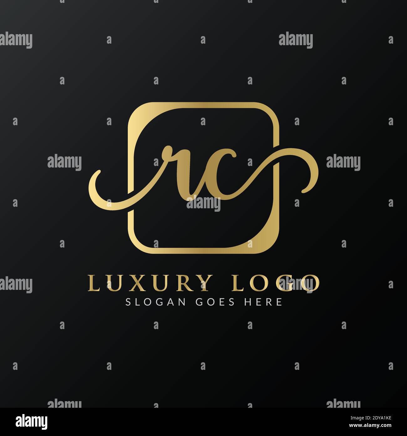 Initial rc letter Logo Design Modern Typography Vector Template ...