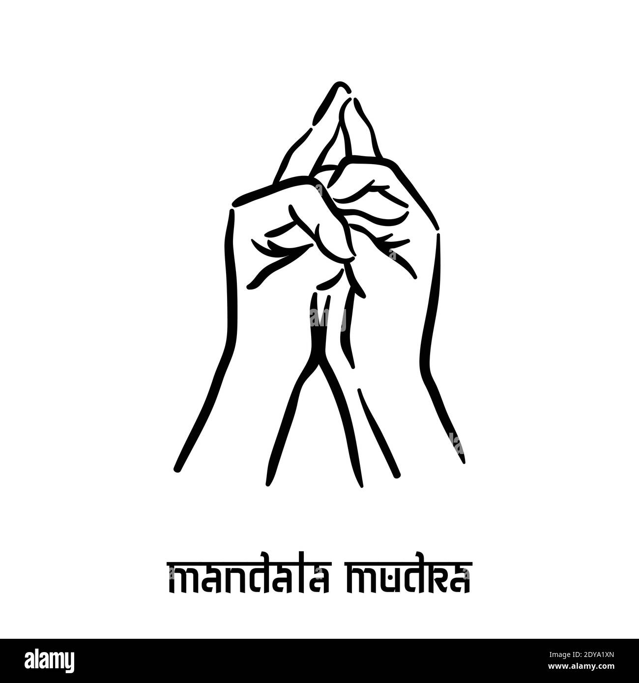 Mandala mudra. Hand spirituality hindu yoga of fingers gesture ...