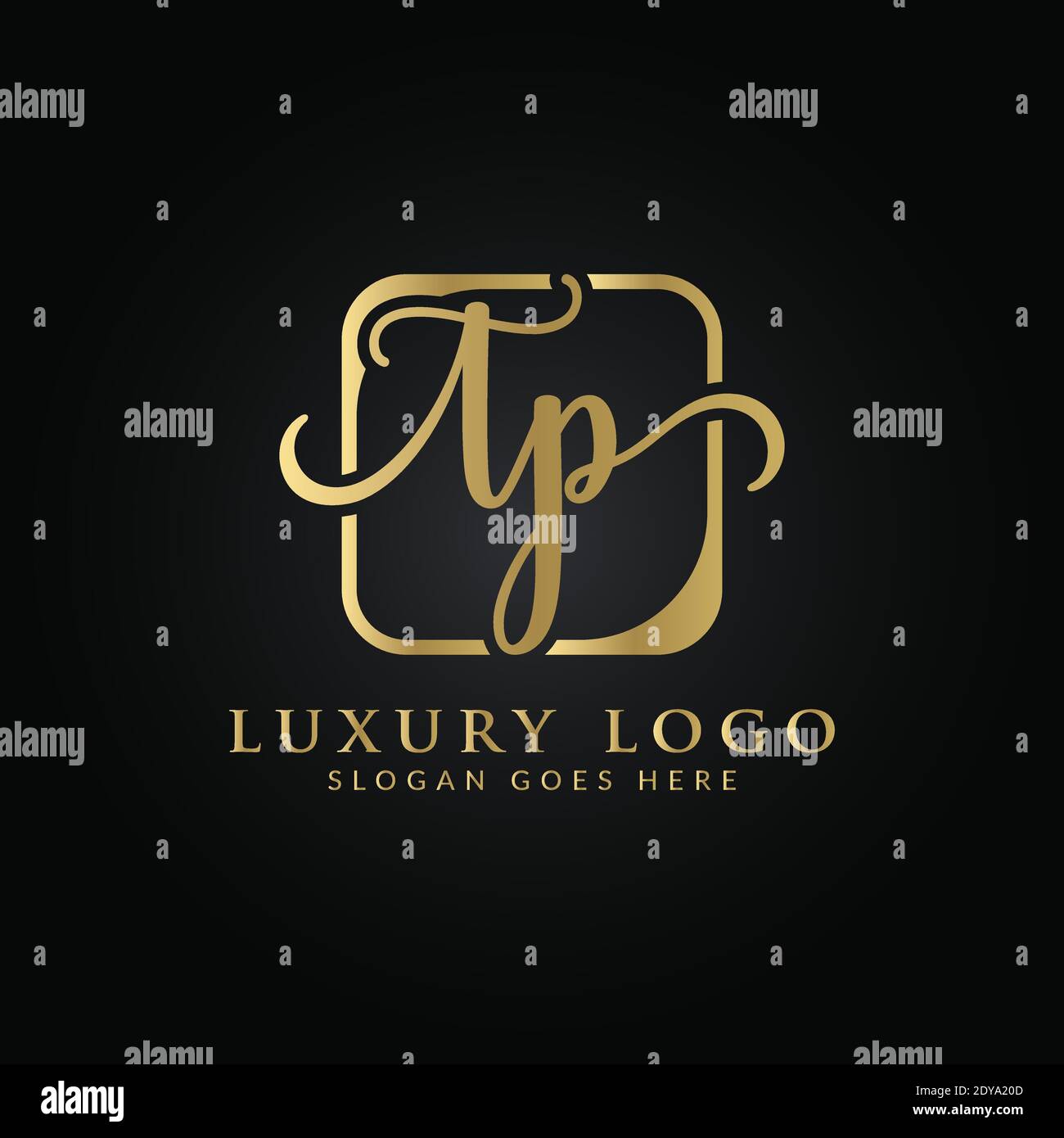 Initial TP letter Logo Design vector Template. Abstract Luxury Letter ...
