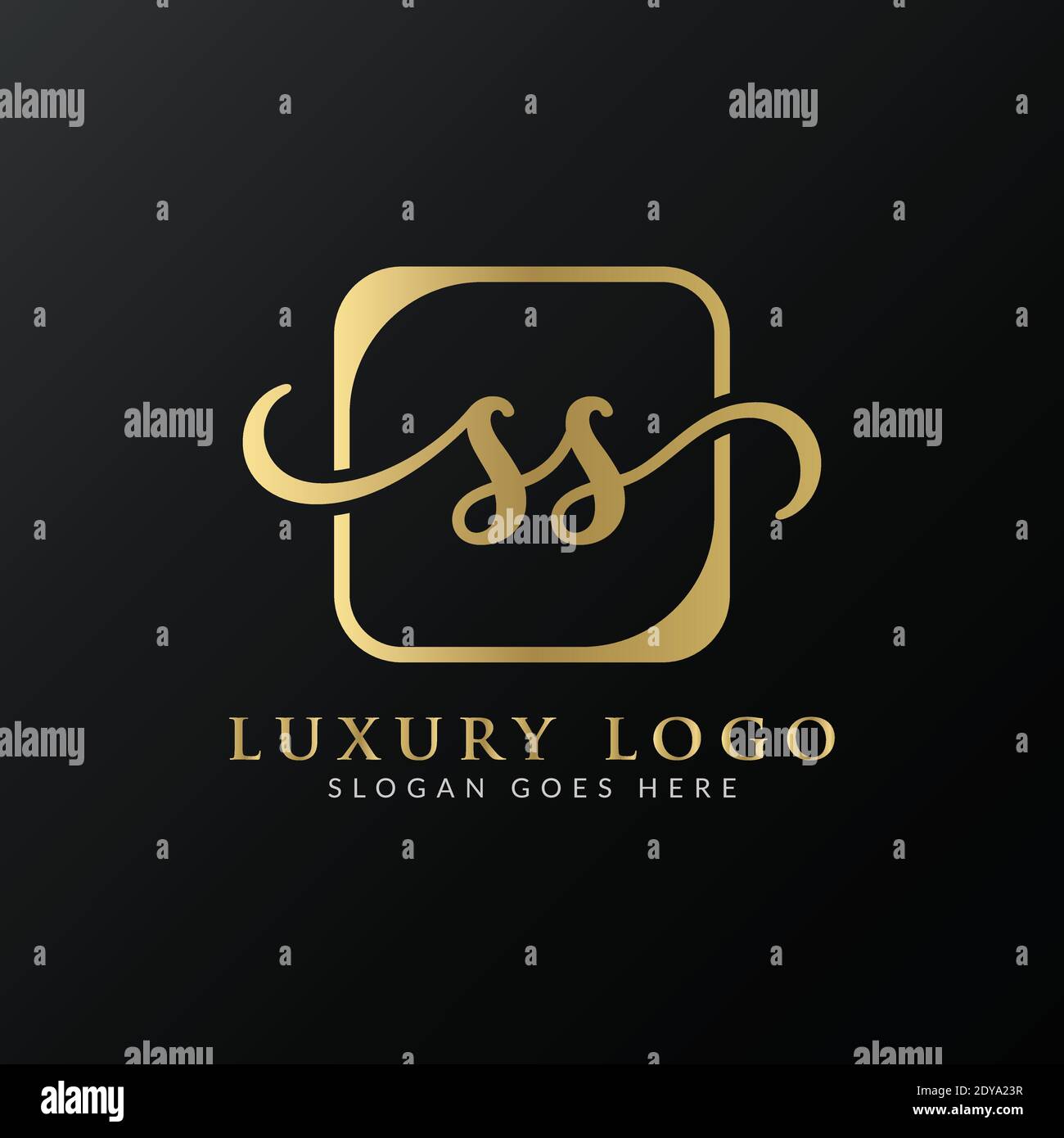 Initial Ss Letter Logo Design Vector Template Abstract Luxury Letter Ss Logo Design Stock