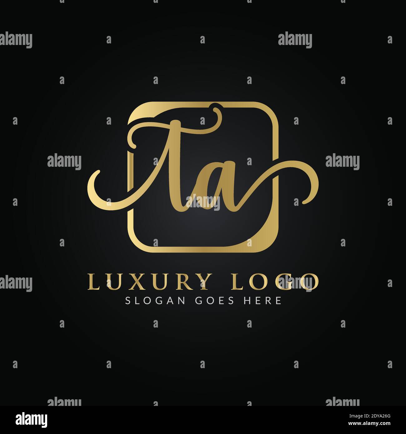Initial TA letter Logo Design vector Template. Abstract Luxury Letter ...