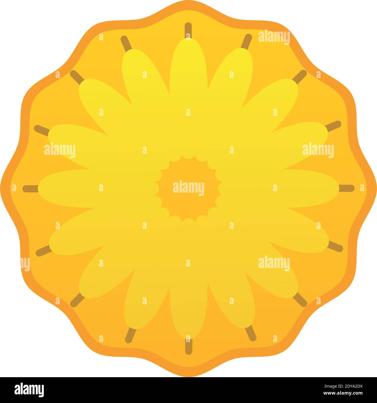 pineapple tropical fresh half fruit icon vector illustration design ...