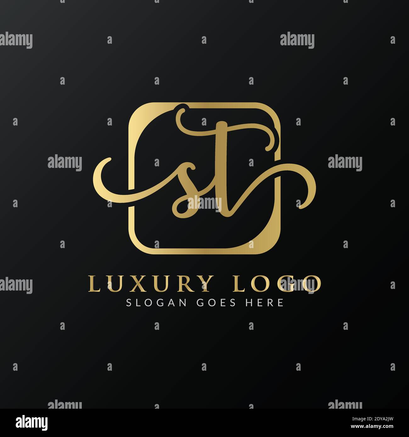 Initial ST letter Logo Design vector Template. Abstract Luxury Letter ... Initial ST letter Logo Design vector Template. Abstract Luxury Letter ...