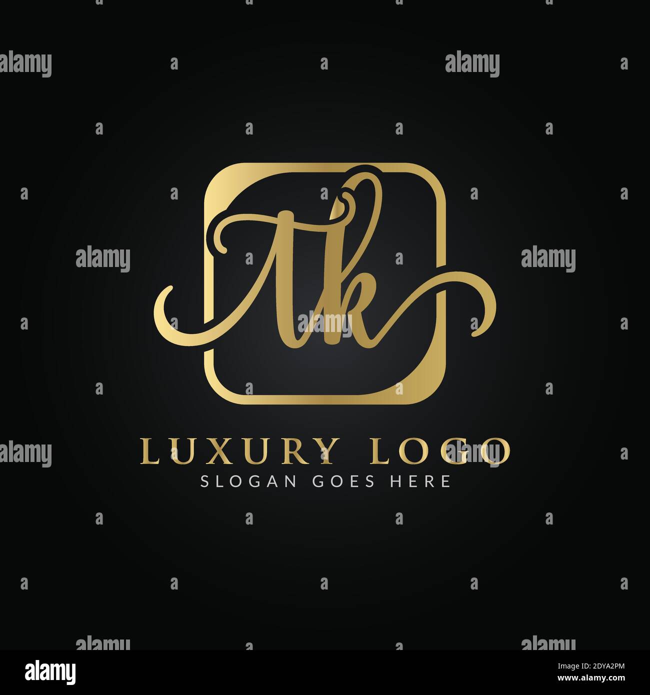 Initial TK letter Logo Design vector Template. Abstract Luxury Letter ...