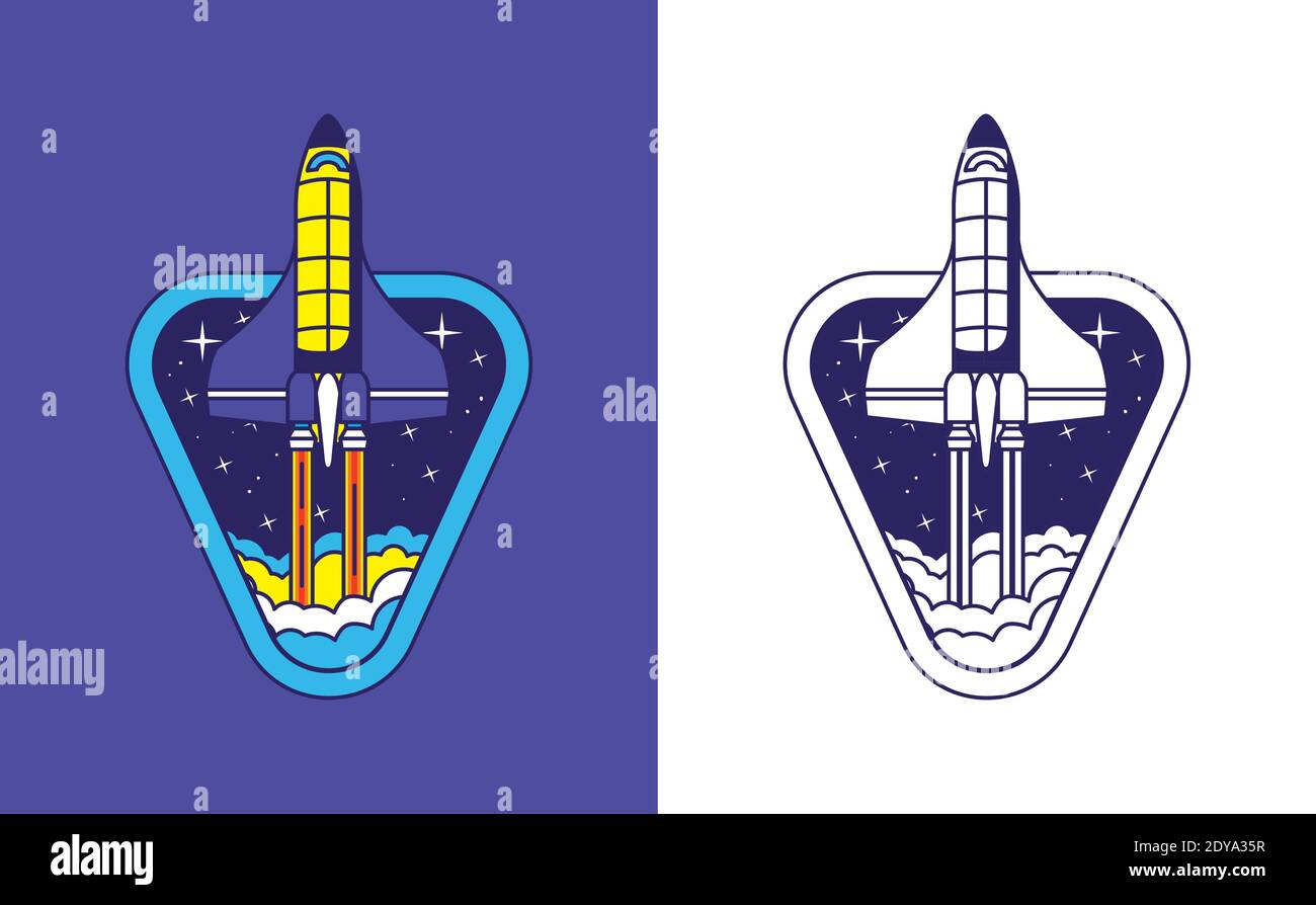 emblem of a two spaceship Stock Vector Image & Art - Alamy