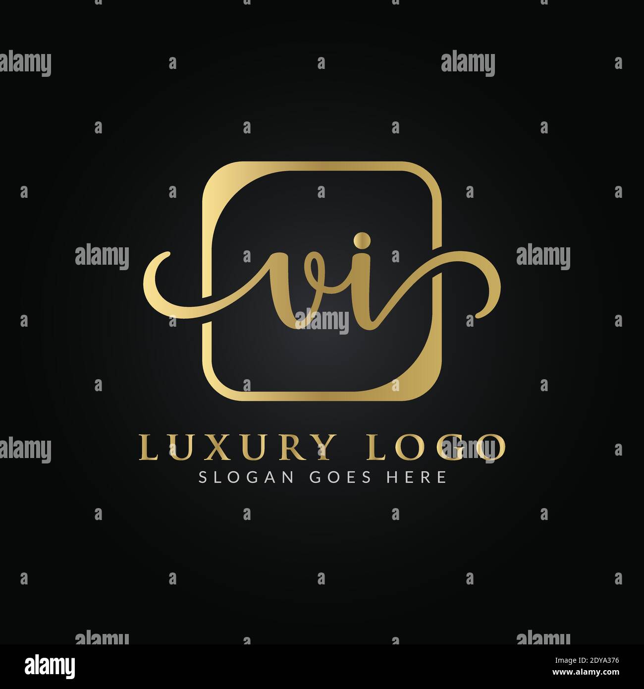 Initial VI Letter Logo Modern Typography Vector Template. Creative ...