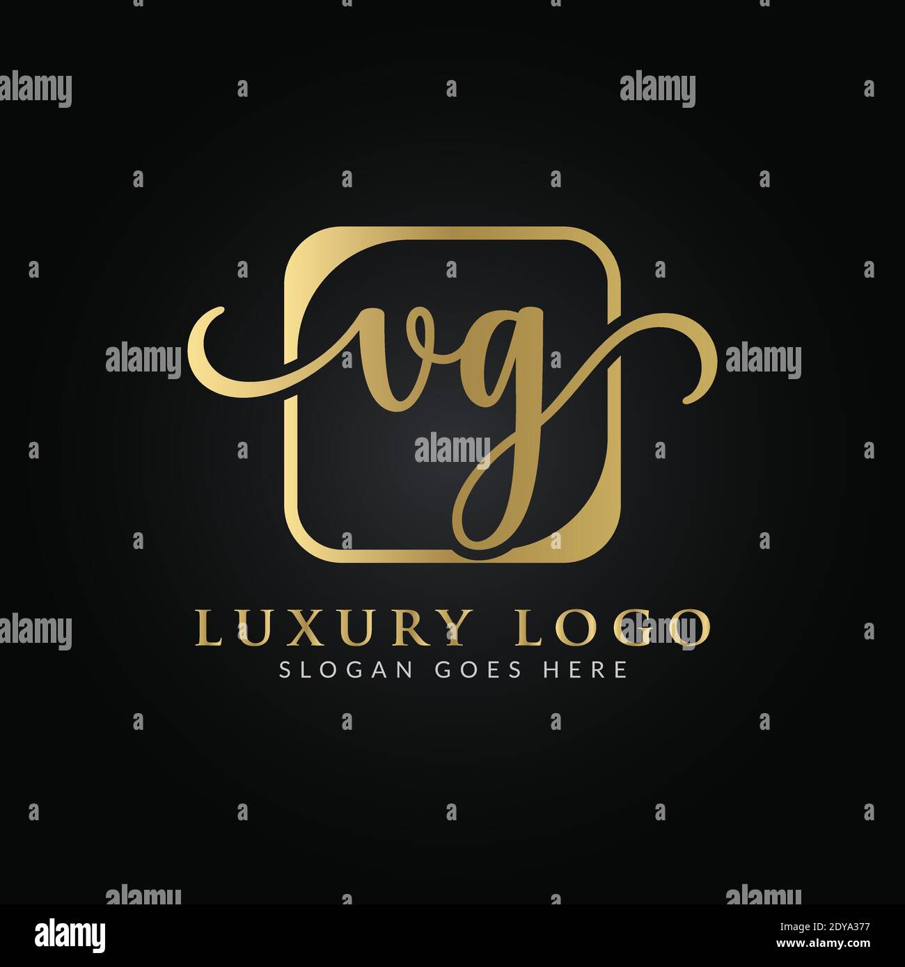 Initial VG Letter Logo Modern Typography Vector Template. Creative ...