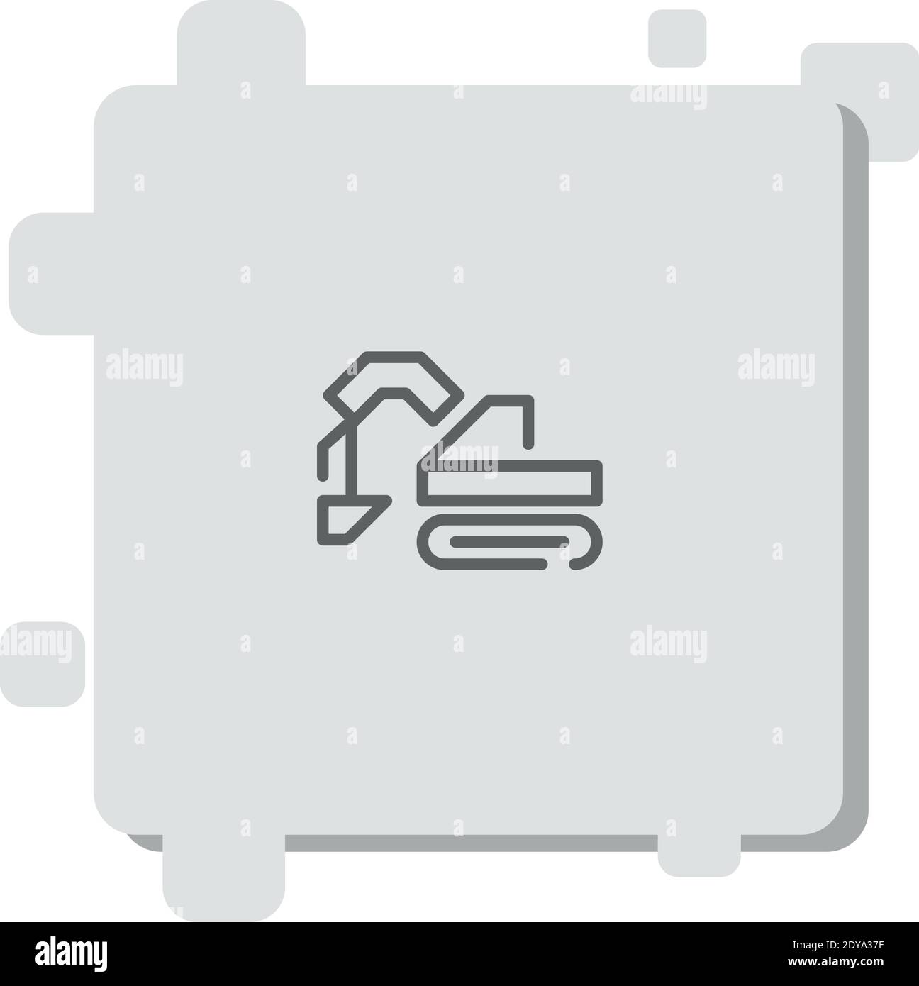 escavator vector icon modern simple vector illustration Stock Vector ...