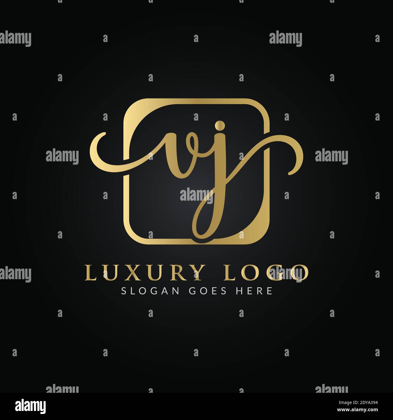 Initial VJ Letter Logo Modern Typography Vector Template. Creative ...