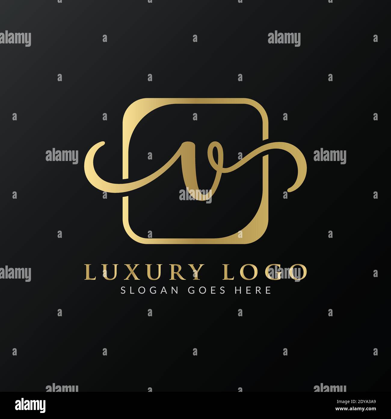 Initial V letter Logo Design vector Template. Abstract Luxury Letter V ...