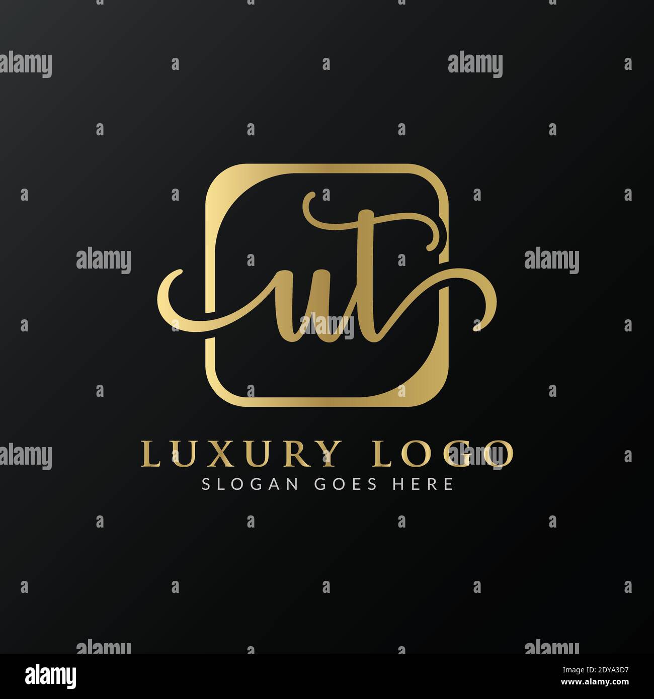 Initial UT letter Logo Design vector Template. Abstract Luxury Letter ...