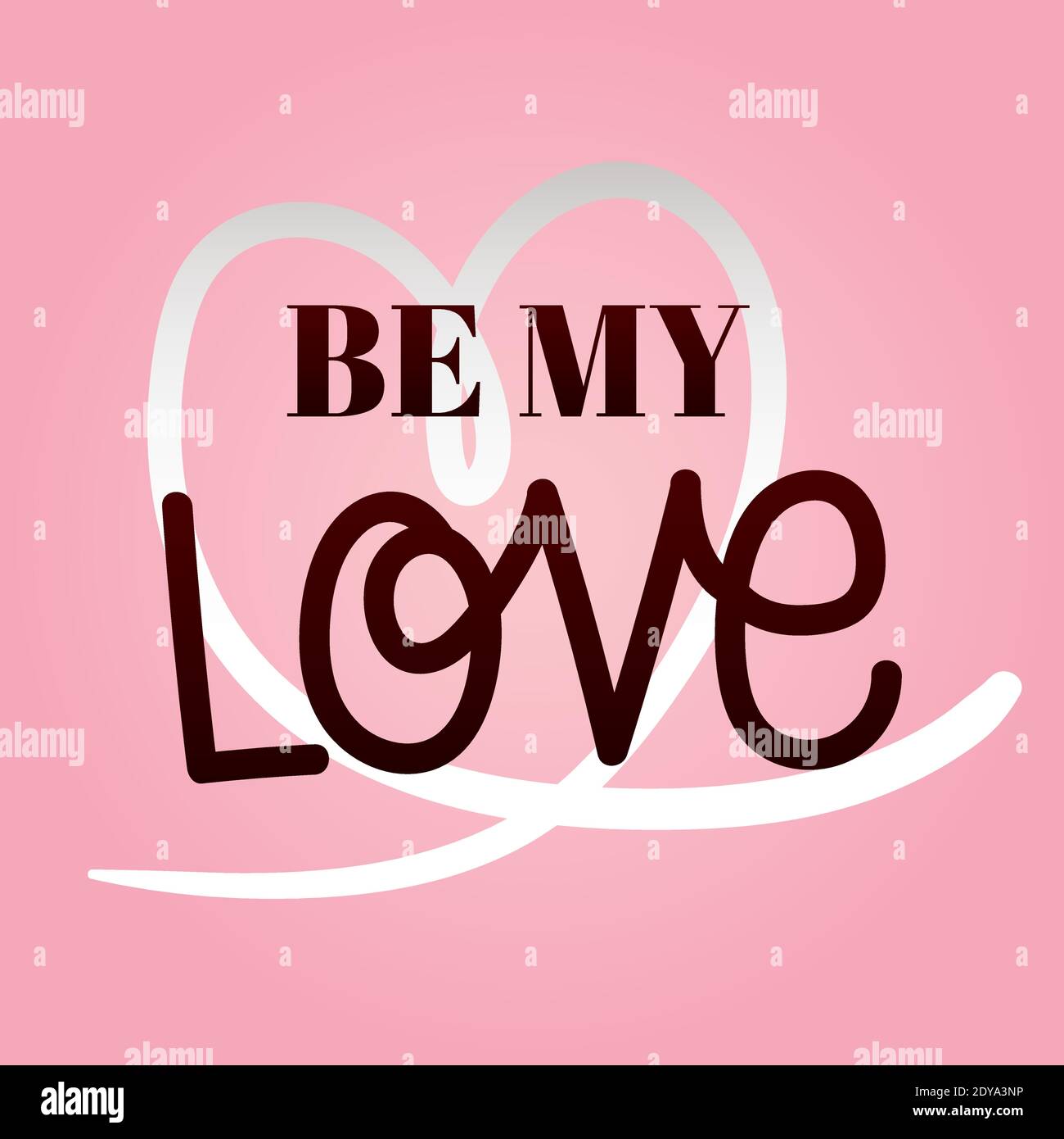 be my love lettering in a pink heart Stock Vector Image & Art - Alamy