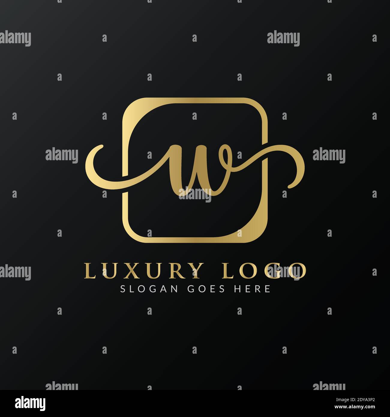 Initial W letter Logo Design vector Template. Abstract Luxury Letter W ...