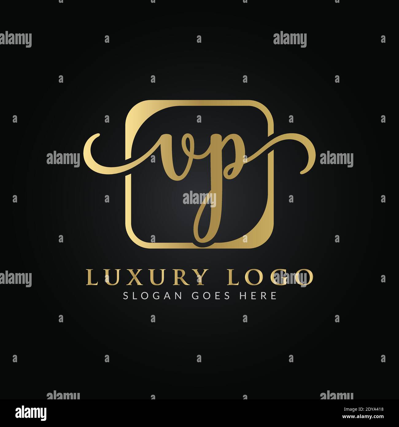 Initial VP Letter Logo Modern Typography Vector Template. Creative Luxury Letter VP Logo Vector ...