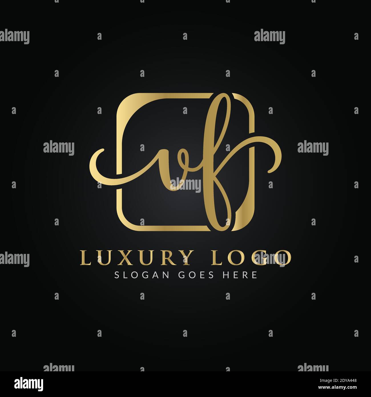 Initial VF Letter Logo Modern Typography Vector Template. Creative ...