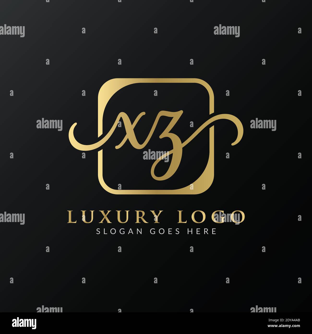 Creative letter XZ Logo Design Vector Template. Initial Luxury Letter ...