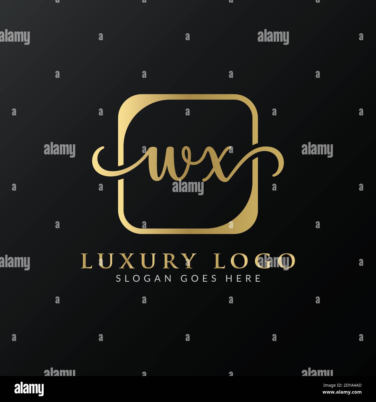 Creative letter WX Logo Design Vector Template. Initial Luxury Letter ...