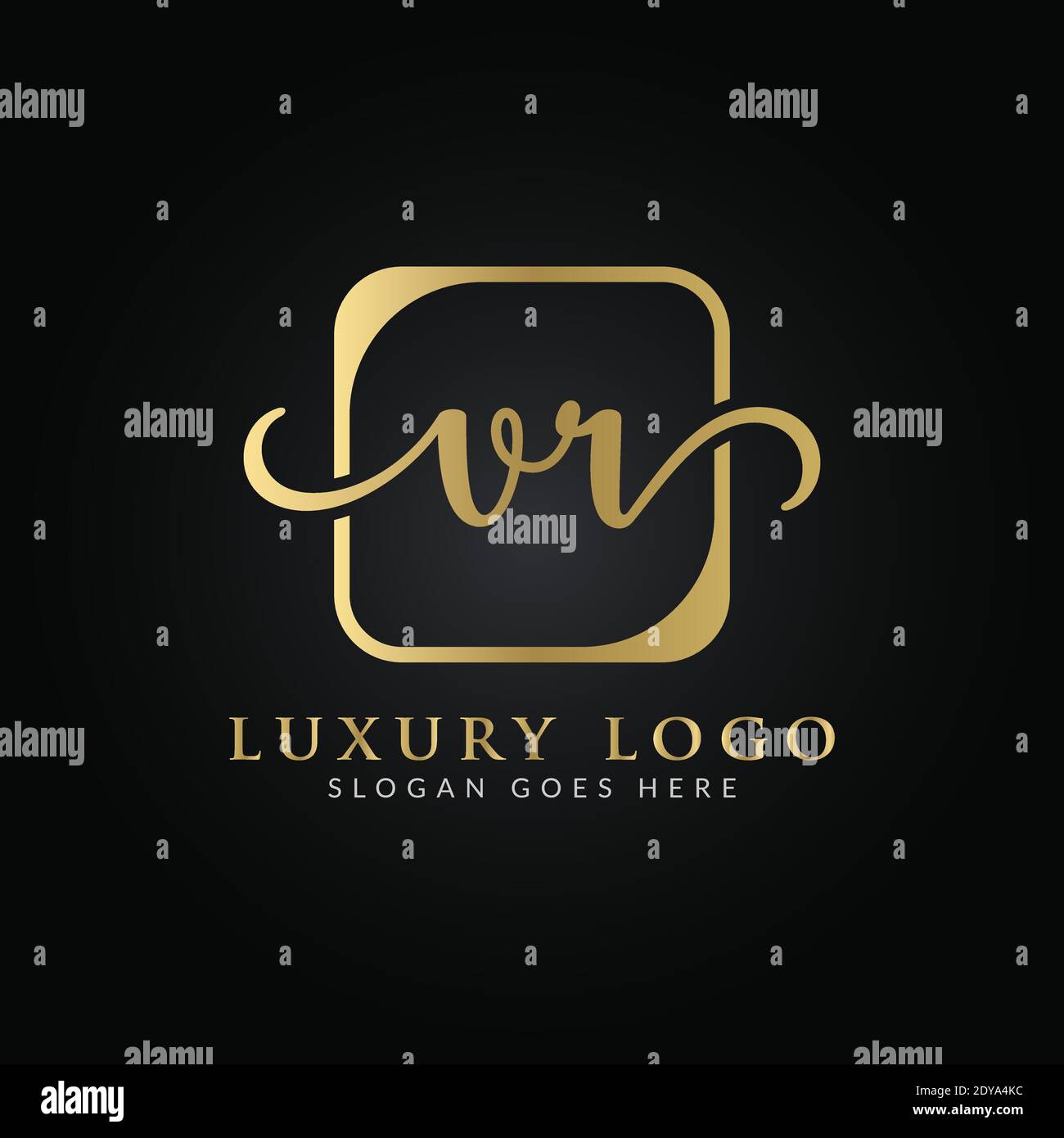 Initial VR Letter Logo Modern Typography Vector Template. Creative ...