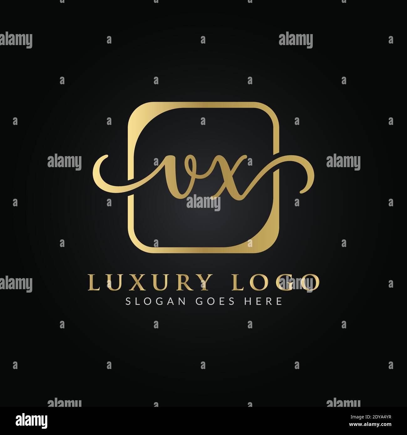 Initial VX Letter Logo Modern Typography Vector Template. Creative ...