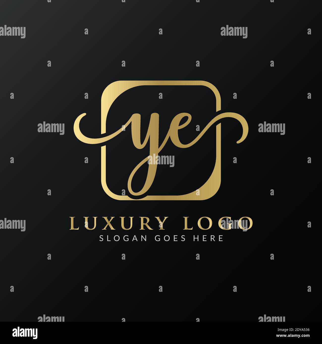YE Logo Design Vector Template. Initial Luxury Letter YE Vector ...