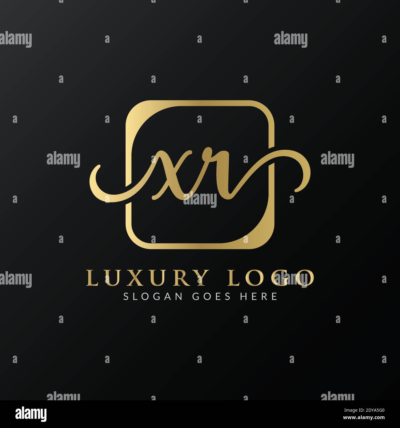 Creative letter XR Logo Design Vector Template. Initial Luxury Letter ...