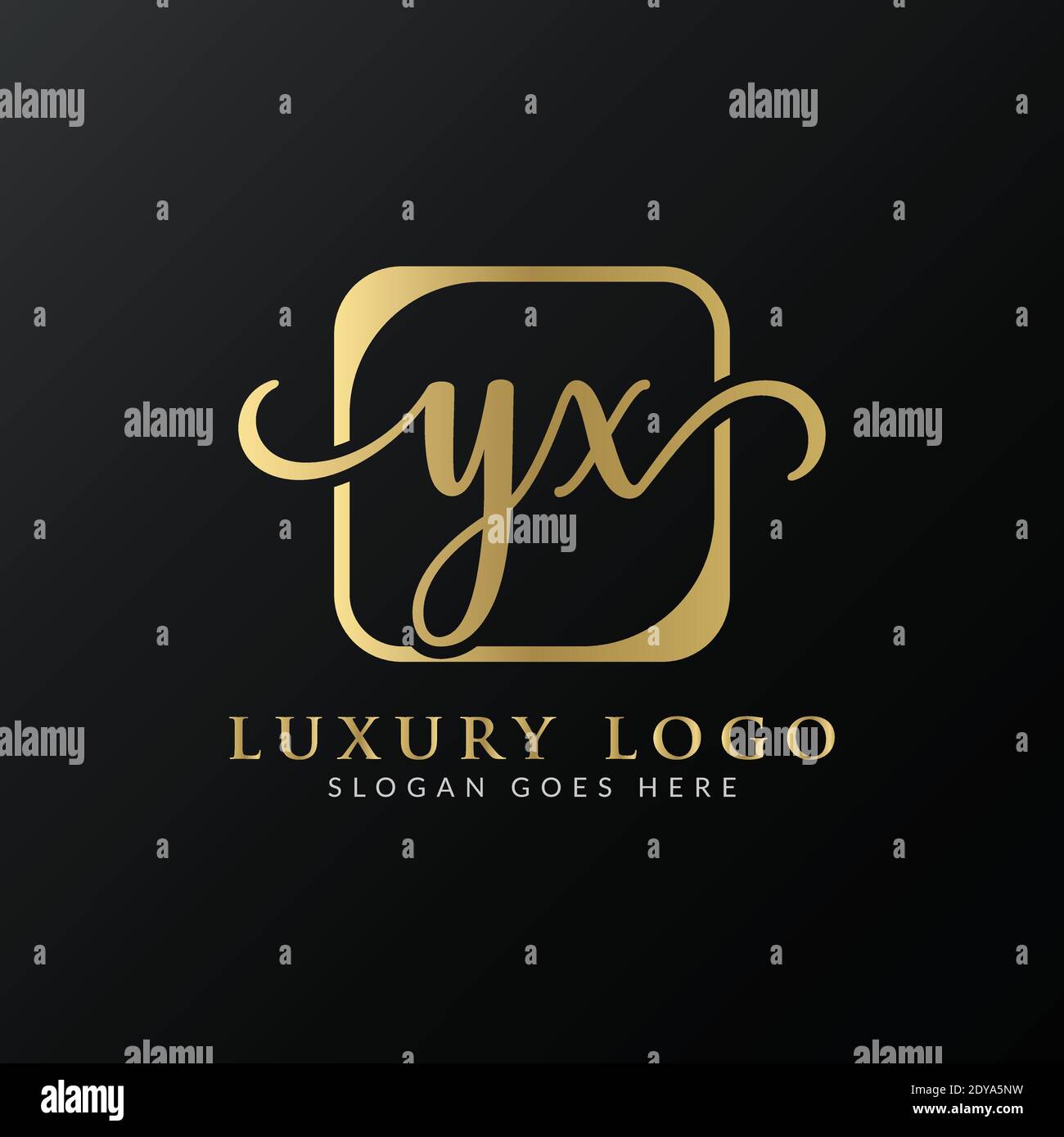 YX Logo Design Vector Template. Initial Luxury Letter YX Vector ...