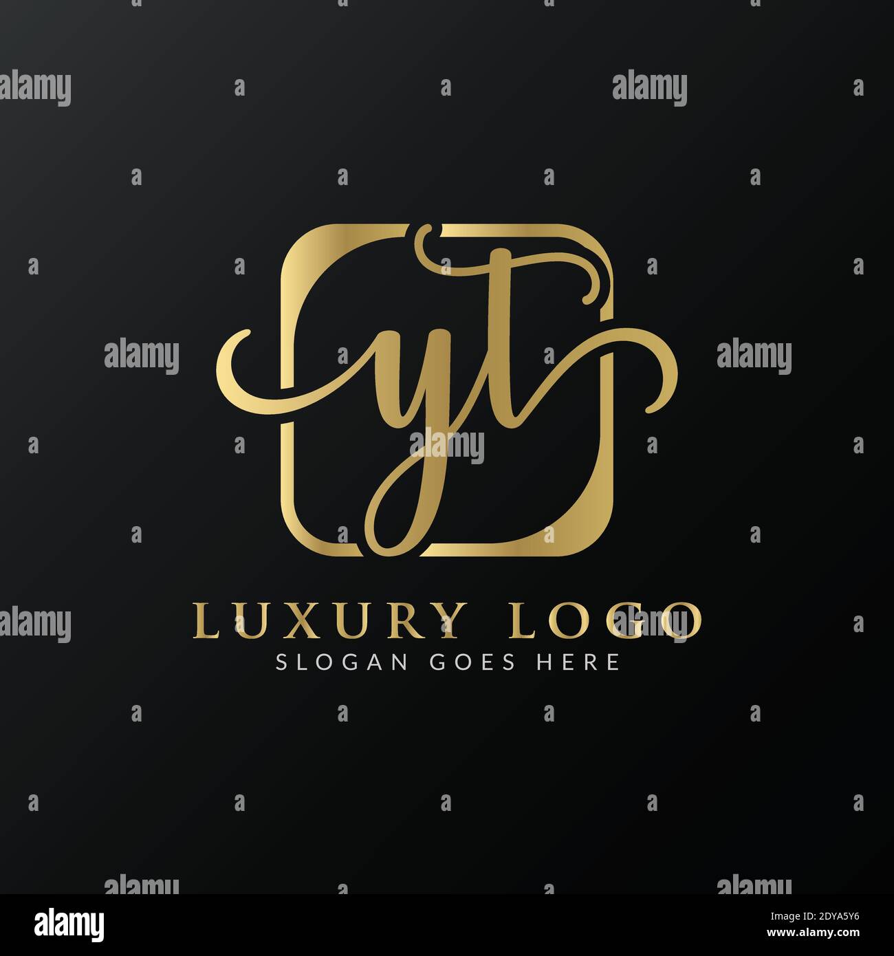 YT Logo Design Vector Template. Initial Luxury Letter YT Vector ...