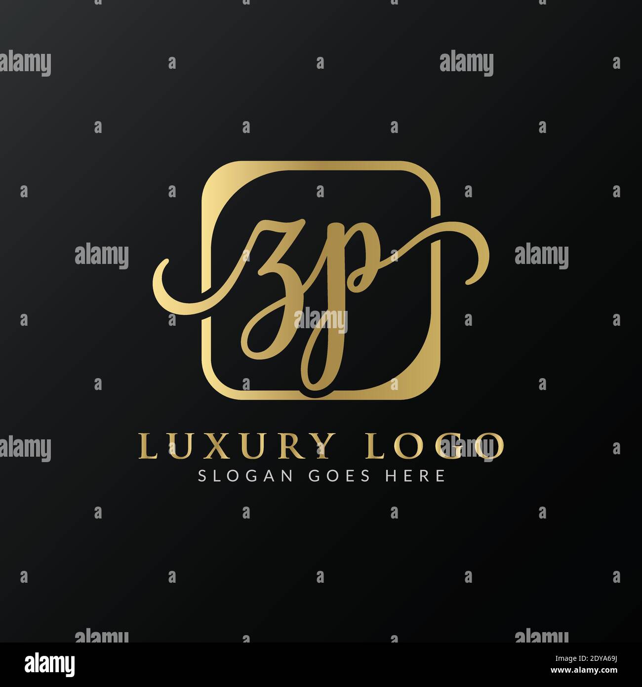 ZP Logo Design Vector Template. Initial Luxury Letter ZP Vector ...