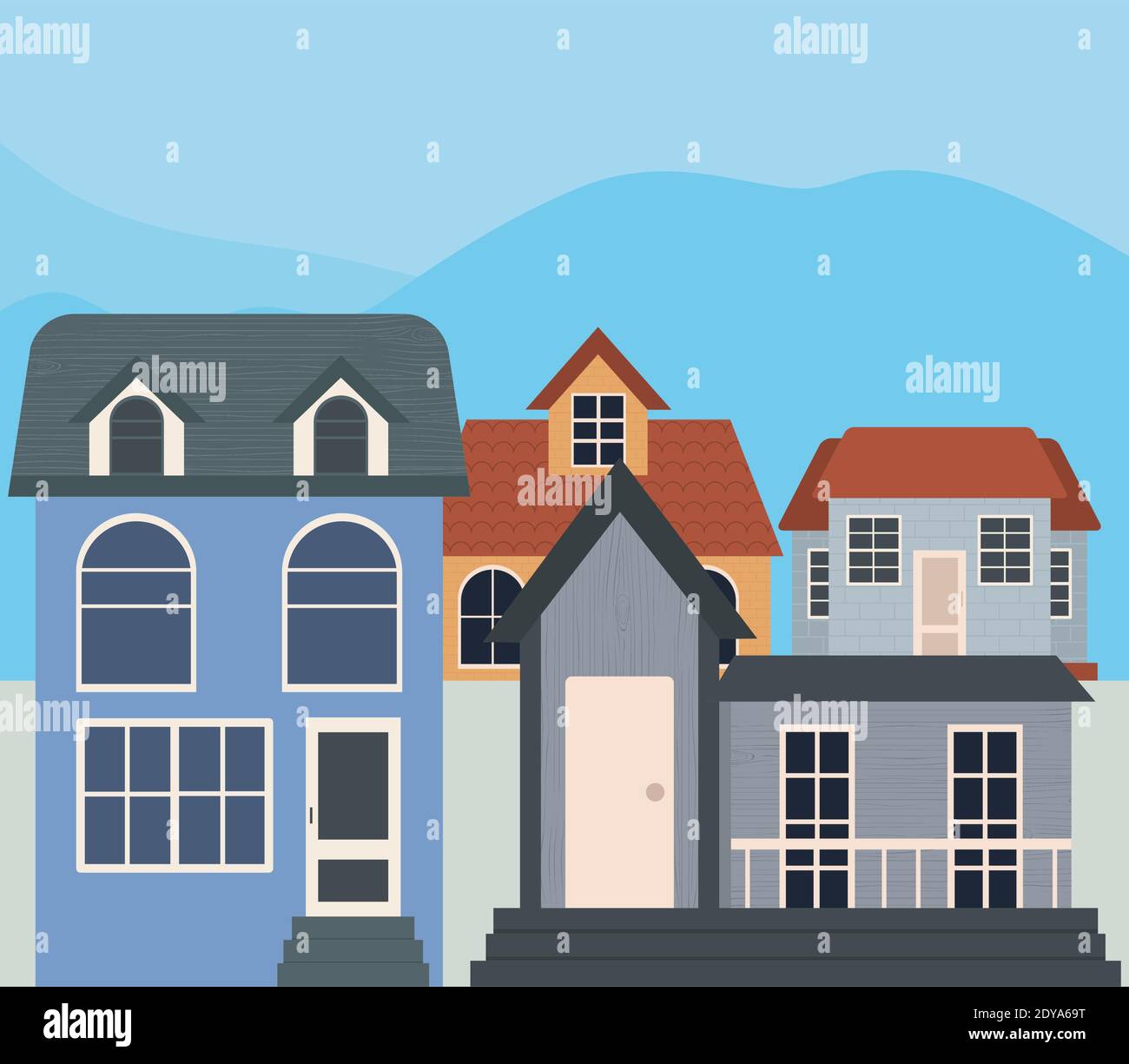 Suburban luxury house houses Stock Vector Images - Alamy